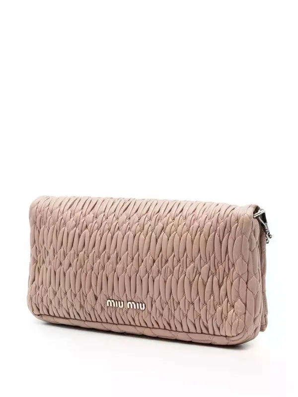 Miu Miu Matelassé Nappa Crystal Chain Satchel