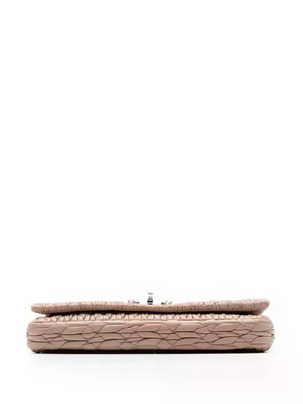 Miu Miu Matelassé Nappa Crystal Chain Satchel