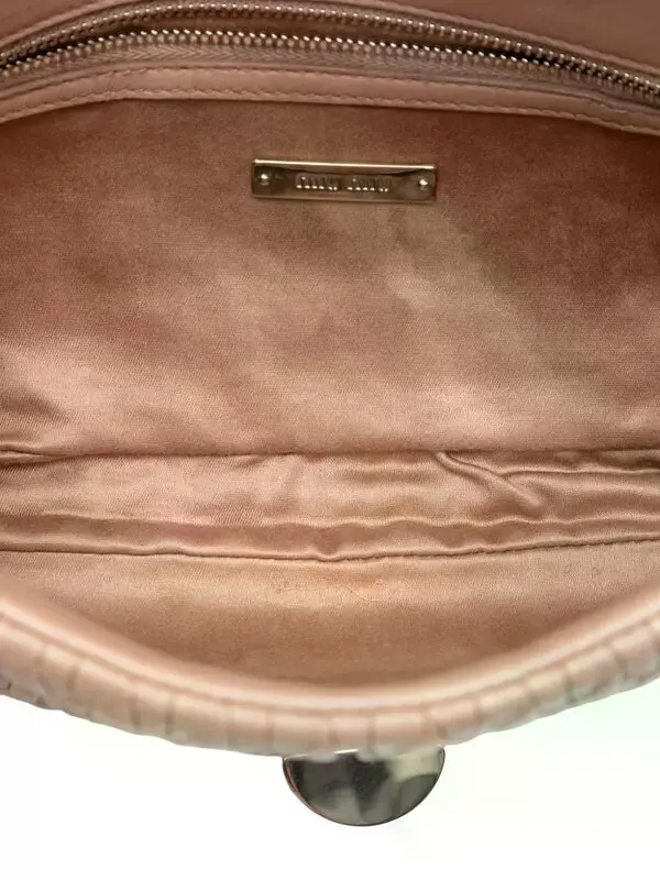 Miu Miu Matelassé Nappa Crystal Chain Satchel