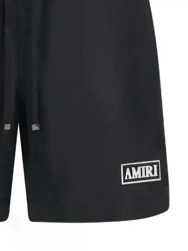 Amiri Logo Patch Drawstring Swim Shorts