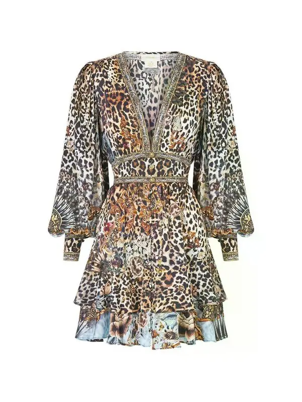 Camilla Leopard-print Mini Dress