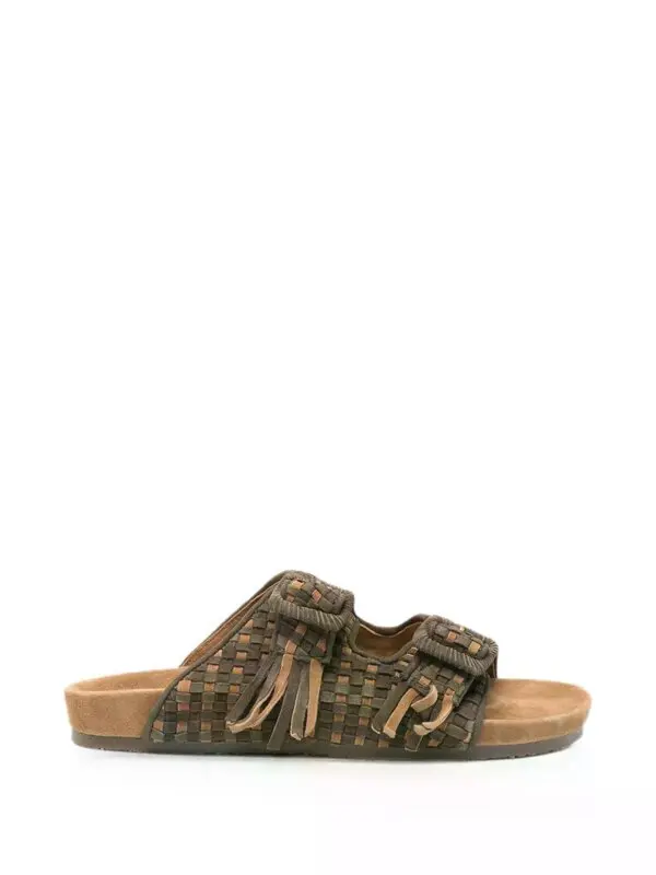 BAZISZT Basziszt Woven Sandals With Fringed Detailing