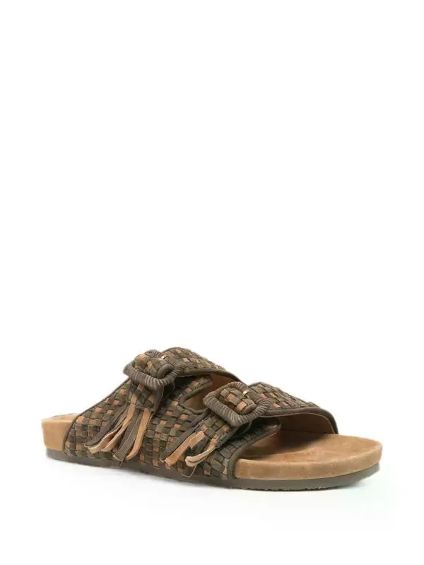 BAZISZT Basziszt Woven Sandals With Fringed Detailing