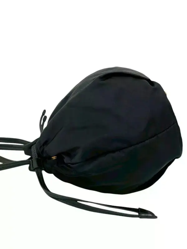 Prada Tessuto Logo Drawstring Tote Bag