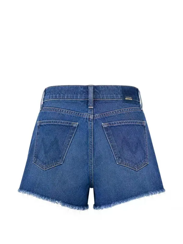 MOTHER Flutter Frayed-hem Denim Shorts