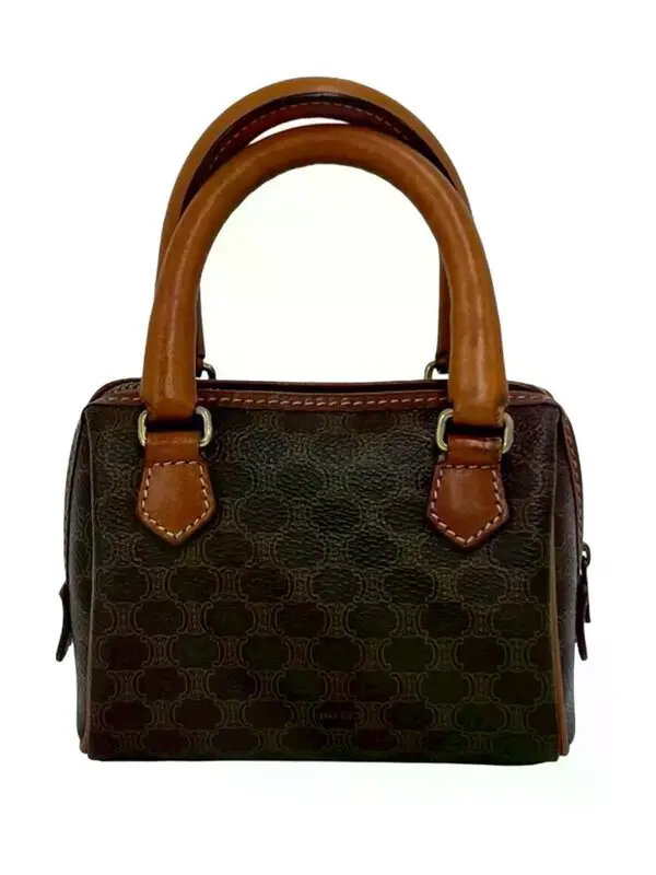 Celine Macadam Coated Canvas Satchel