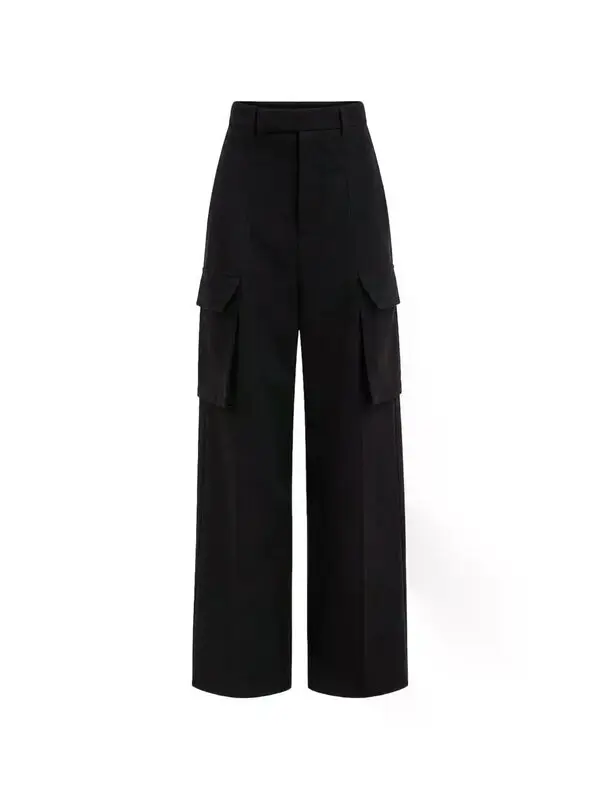 Rick Owens Cargo Pocket High-waisted Trousers - Black