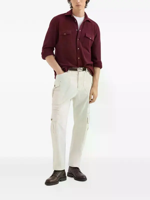 Brunello Cucinelli Virgin Wool, Cashmere And Silk Knit Shirt