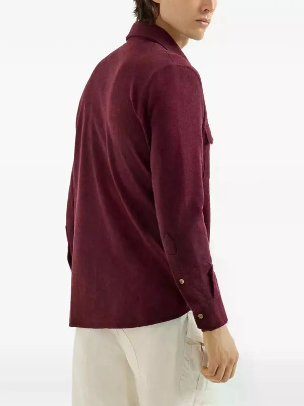 Brunello Cucinelli Virgin Wool, Cashmere And Silk Knit Shirt