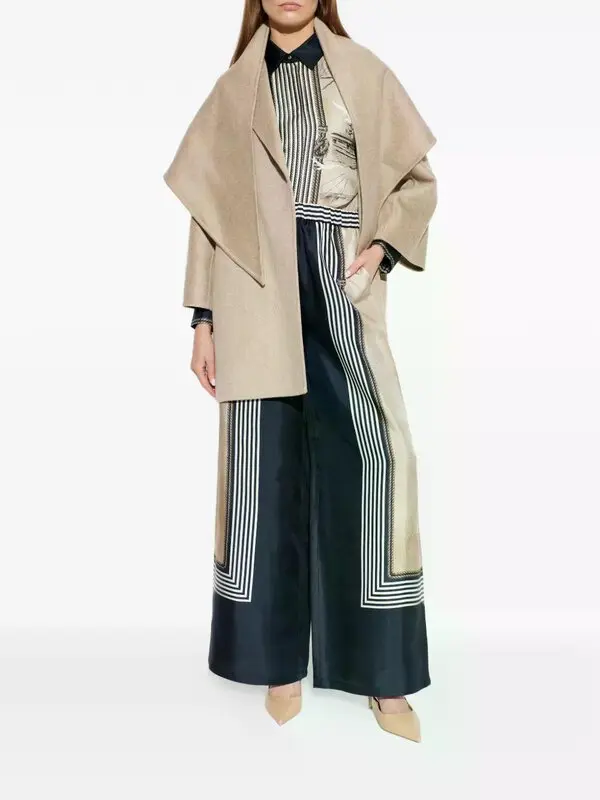 Max Mara Striped Silk Palazzo Pants