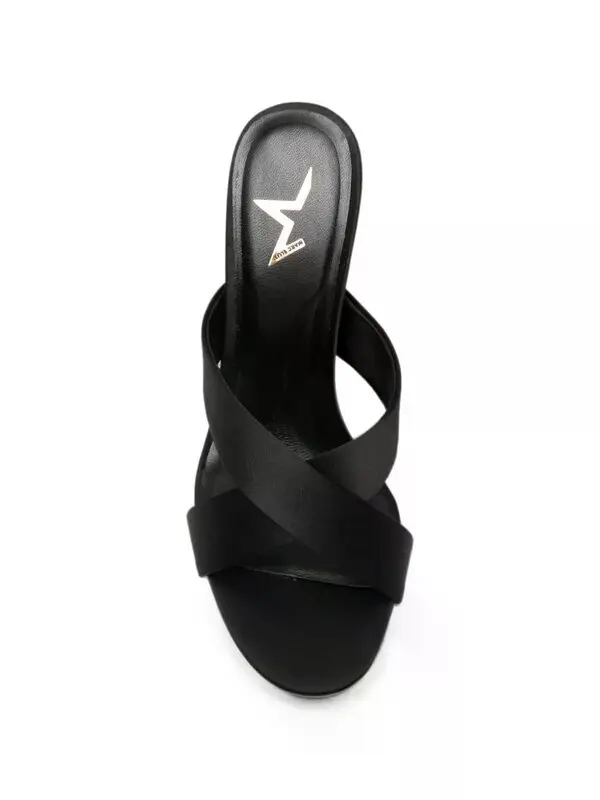 MARC ELLIS Cross-strap Sculpted-heel Sandals