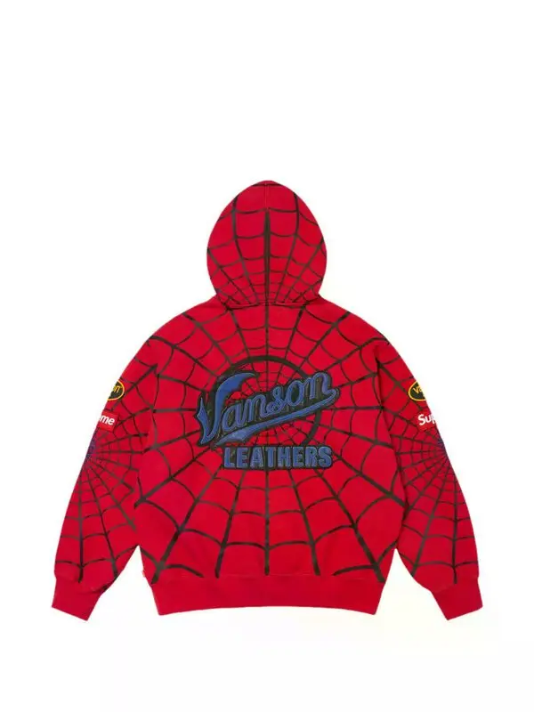 Supreme X Vanson Leathers X Marvel Spider-man Zip-up Hoodie