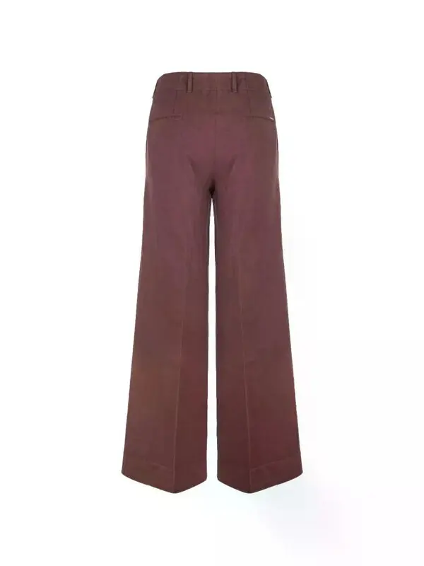 SLOWEAR Wide-leg Pressed-crease Trousers