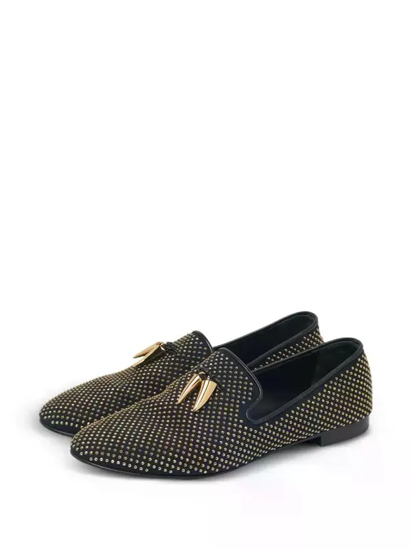 GIUSEPPE ZANOTTI Shark Tooth Loafers - Black