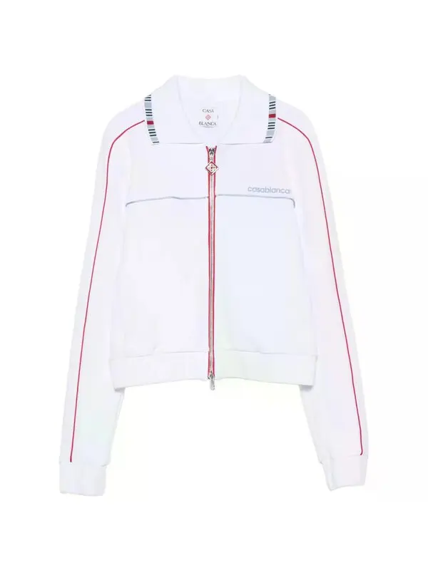 Casablanca Logo-embroidered Piped Track Jacket - White
