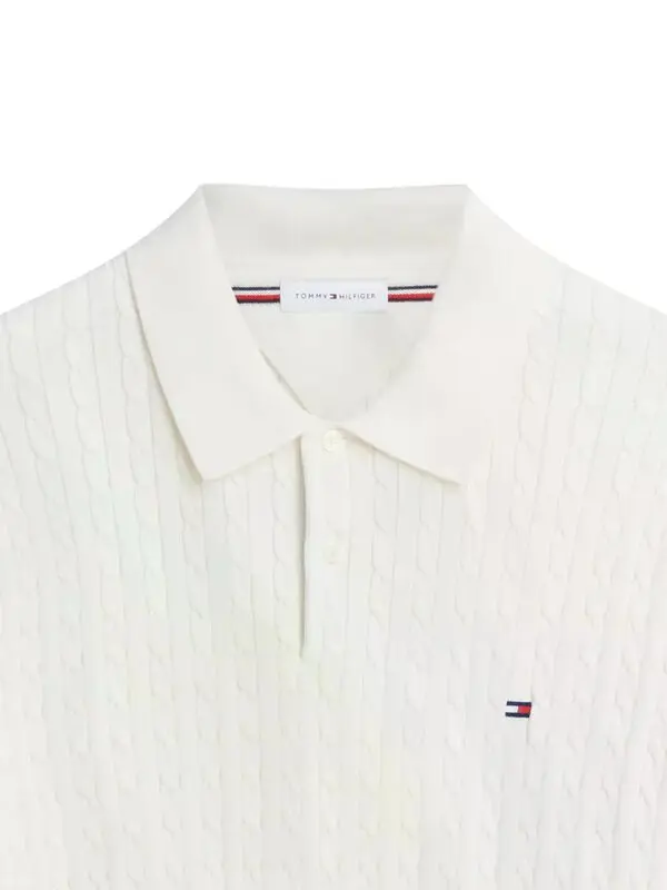 Tommy Hilfiger Cable-knit Polo Sweater