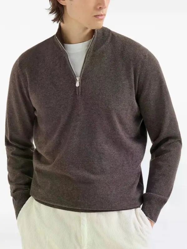 Brunello Cucinelli Cashmere Zip Sweater