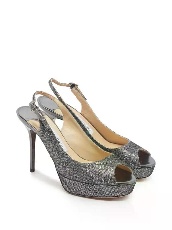 JIMMY CHOO Nova Peep-toe Slingback Heels