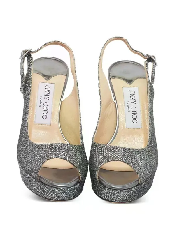 JIMMY CHOO Nova Peep-toe Slingback Heels
