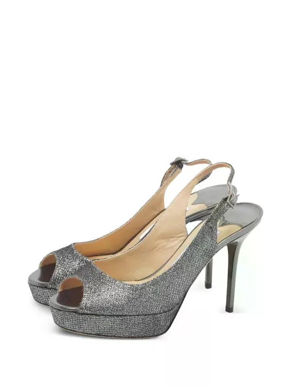JIMMY CHOO Nova Peep-toe Slingback Heels