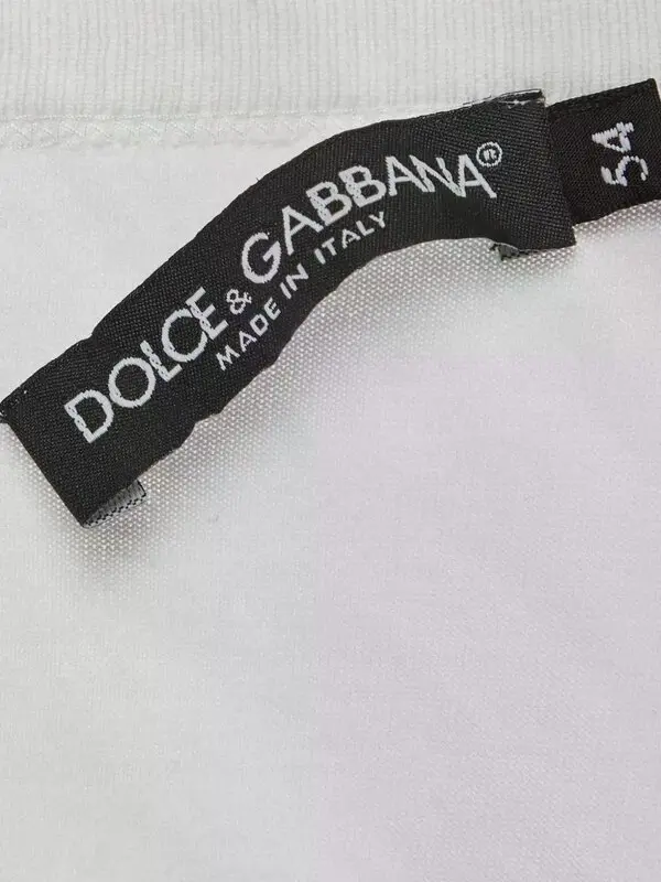 Dolce & Gabbana Logo Plaque V-neck T-shirt