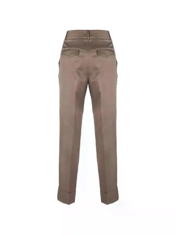 Peserico Pressed Crease Turn-up Trousers