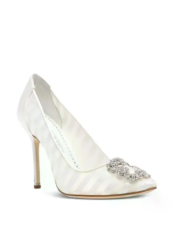 Manolo Blahnik Hangisi Pumps - White