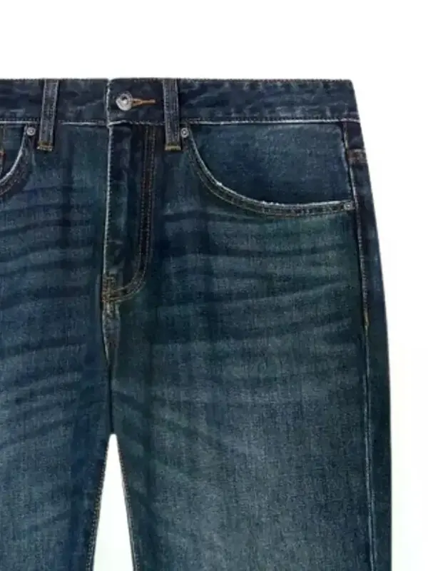 Armani Exchange Faded Whiskered Jeans - Blue