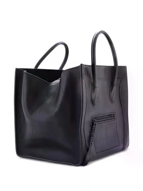 Celine Crocodile Embossed Leather Medium Tote Bag