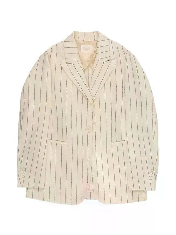 SLOWEAR Pinstripe Pattern Notched Lapels Blazer