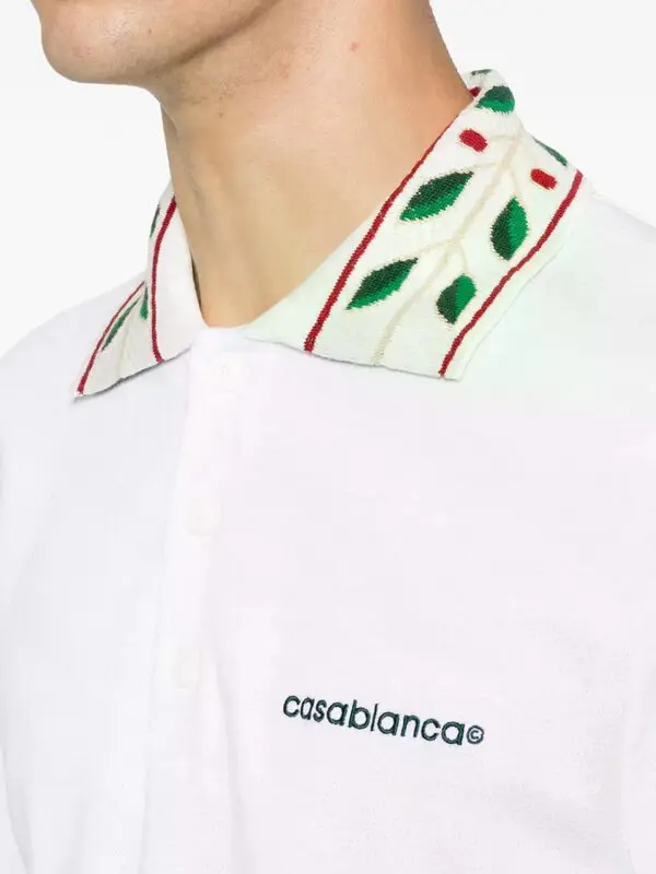 Casablanca Logo-embroidered Polo Shirt
