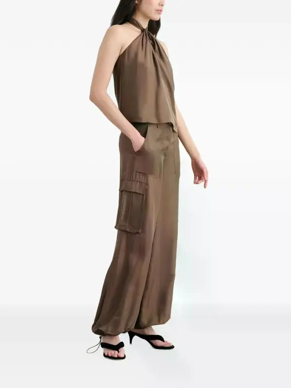 TOCCIN Everlee Knotted Halterneck Blouse