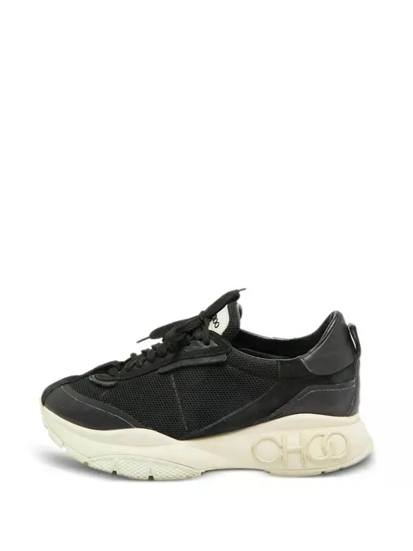 JIMMY CHOO Raine Leather Mesh Sneakers