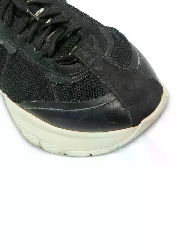 JIMMY CHOO Raine Leather Mesh Sneakers