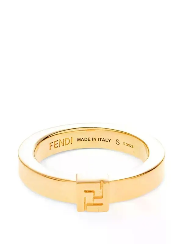 Fendi Ff Logo Ring - Gold
