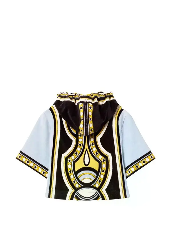 La DoubleJ Portal Terrycloth Hooded V-neck Tee