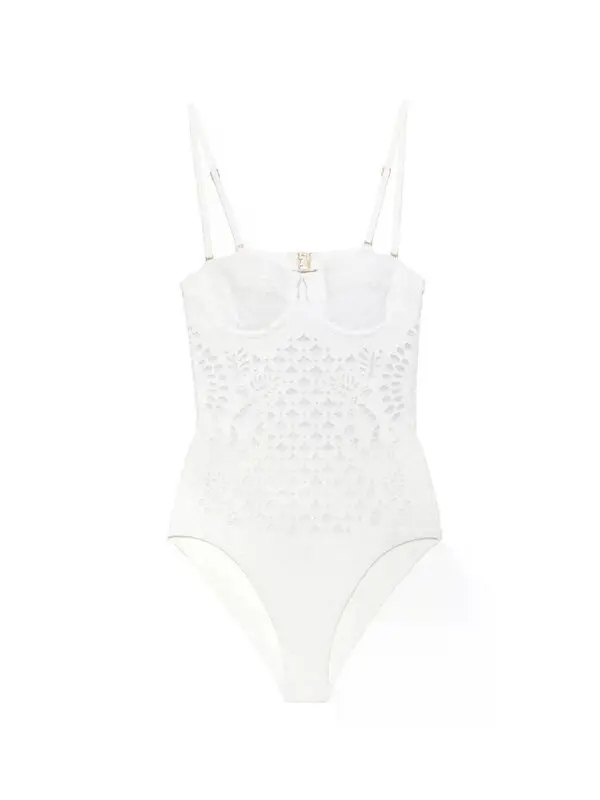 Zimmermann Indra Embroidered One-piece Swimsuit
