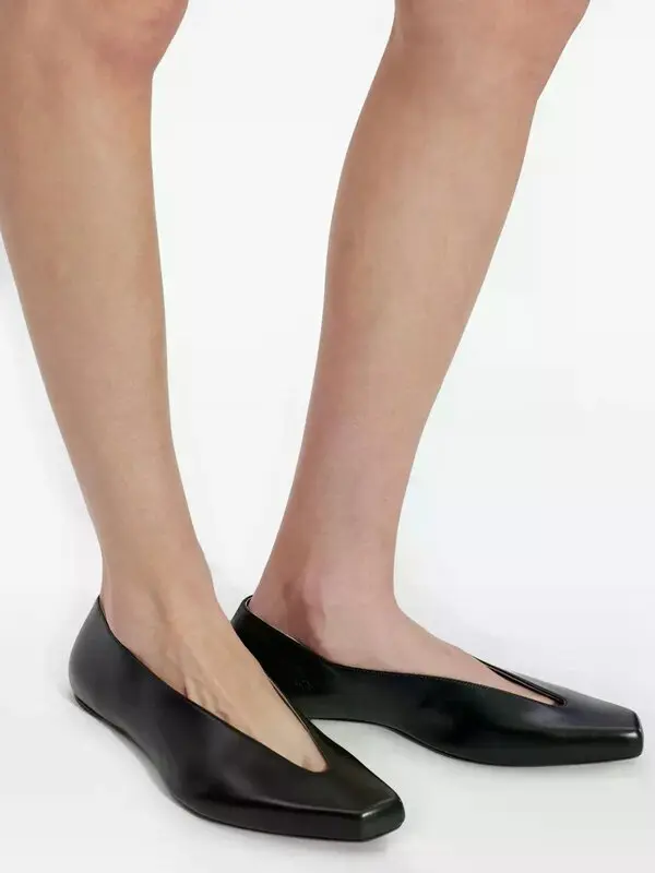 Balenciaga Duchesse Square-toe Ballet Flats