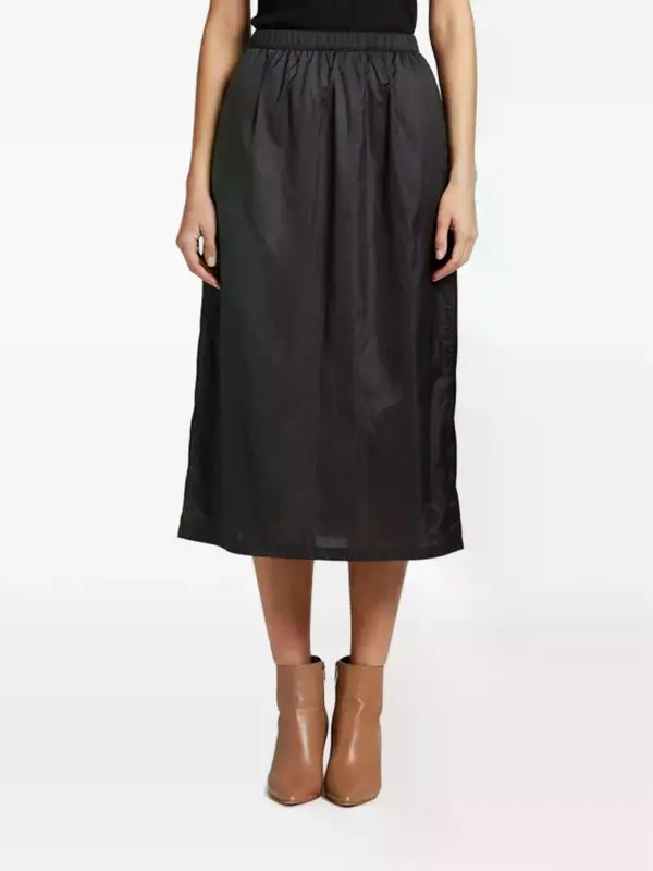 MAISON MARGIELA A-line Taffeta Midi Skirt - Black