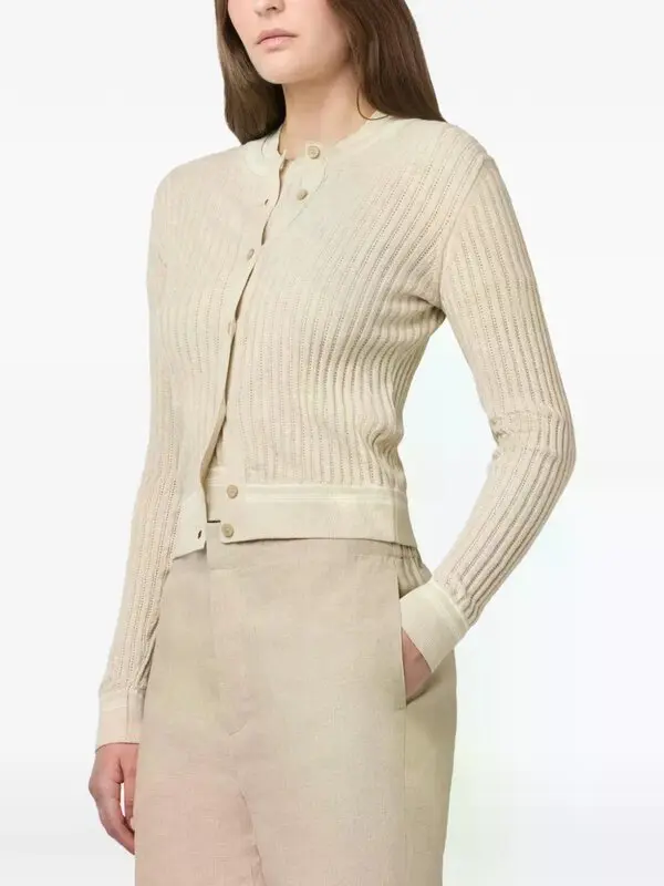TOD'S Ribbed Knit Buttoned Cardigan