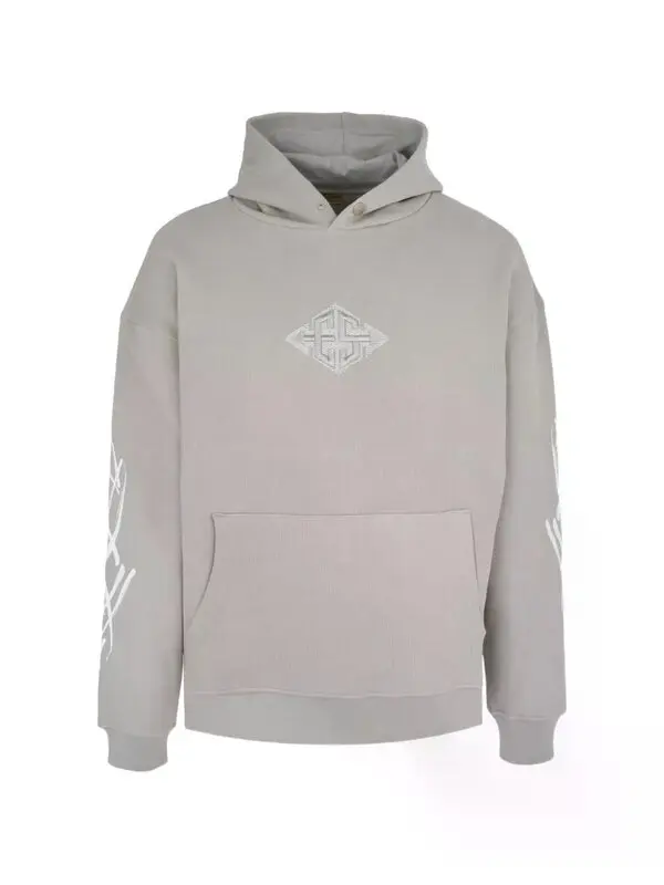 EXIT SOCIETY Graphic-print Hoodie - Neutrals