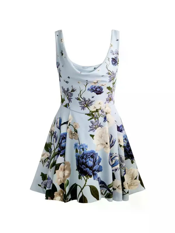 Alice + Olivia Estrella Mini Dress - Blue