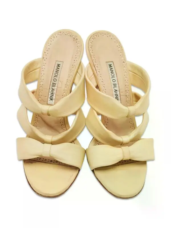 Manolo Blahnik Bow-effect Leather Sandals