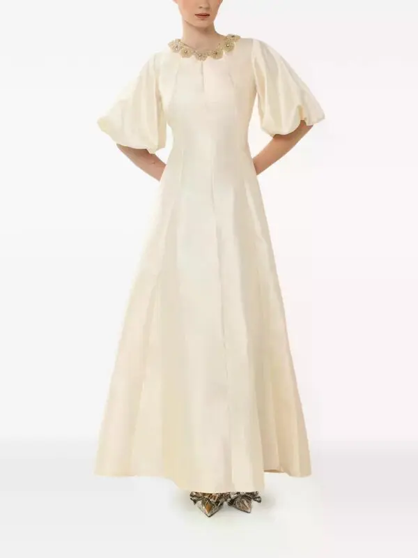BARUNI Embellished Puff-sleeve Maxi Gown