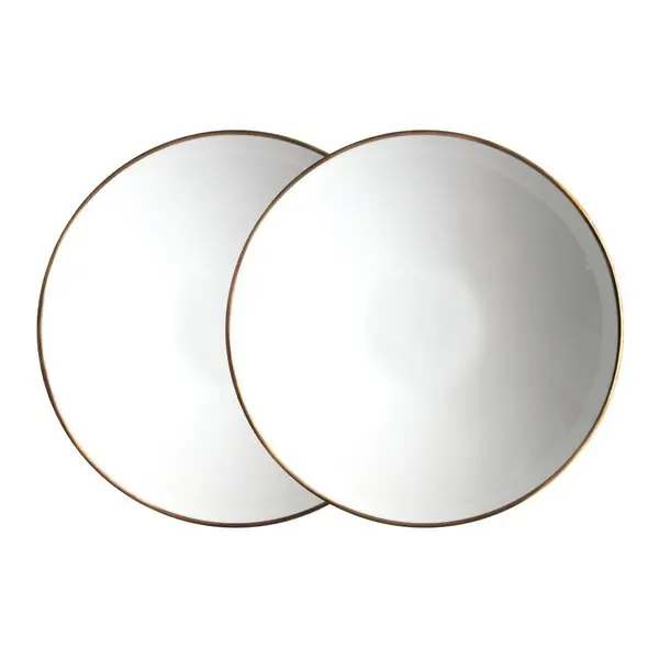 Twig New York White / Gold Alex Gold Set Of Two, Soup / Pasta Bowl - White/gold