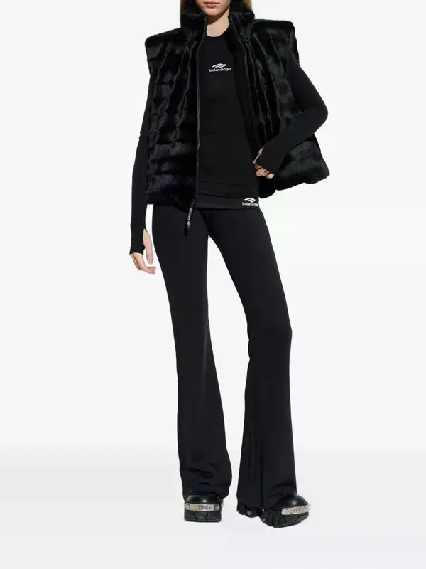 Balenciaga Faux Fur Gilet - Black