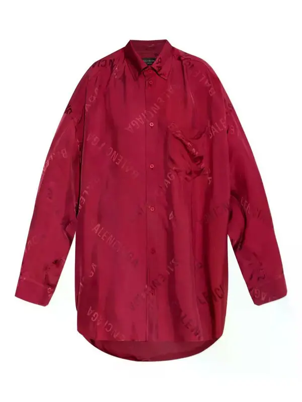 Balenciaga Logo-print Shirt - Red