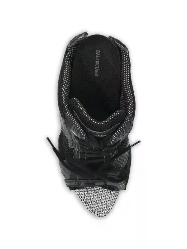 Balenciaga Stapler Mesh Lace-up Sandals