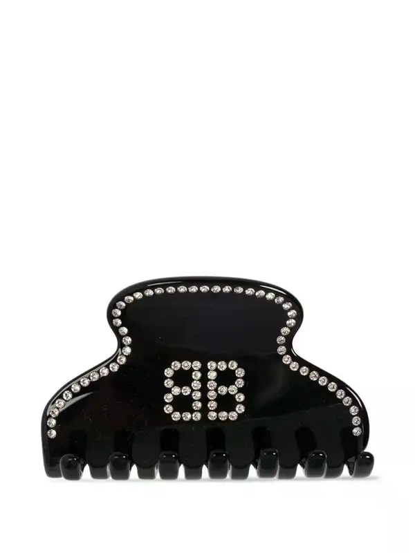Balenciaga Monogram Hair Clip - Black
