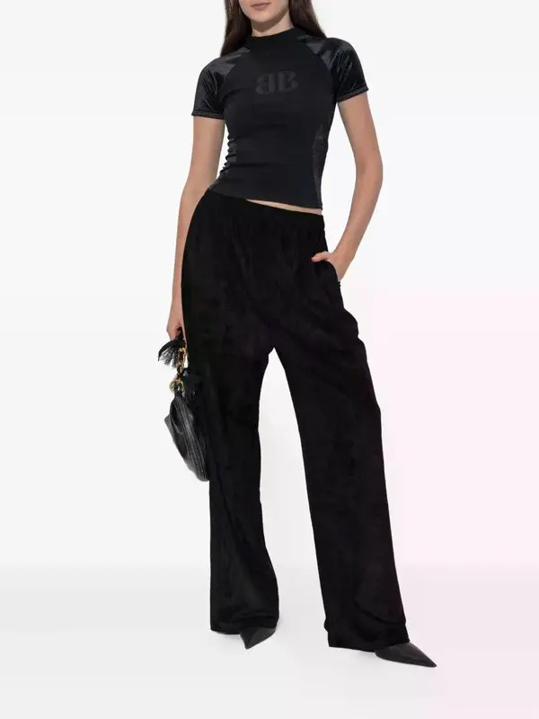 Balenciaga Corduroy Wide-leg Trousers - Black